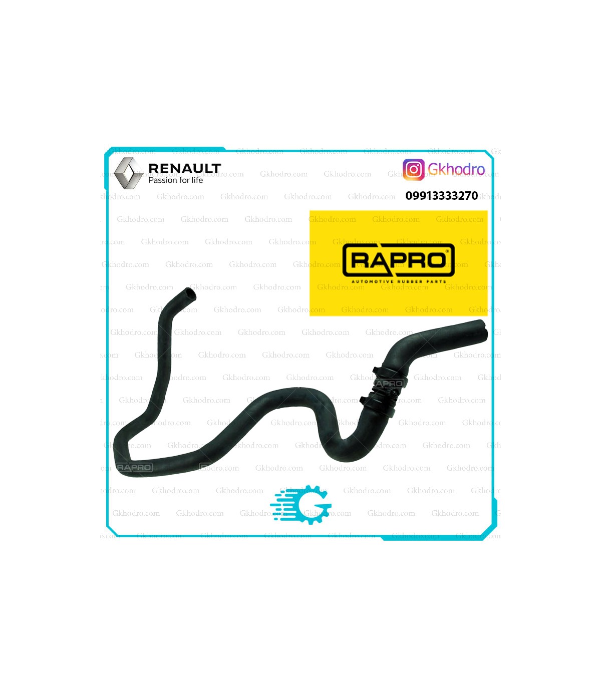 خرید شیلنگ بخاری بلند ال90 ترک RAPRO - کد R27136 | جی خودرو